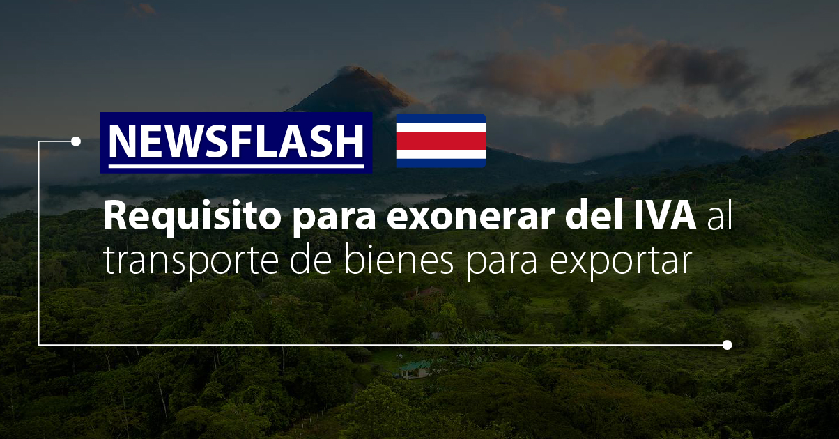 Requisito para exonerar del IVA al transporte de bienes para exportar ...
